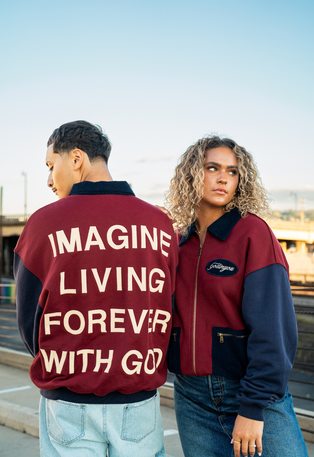 "IMAGINE" CORDUROY FULL-ZIP JACKET